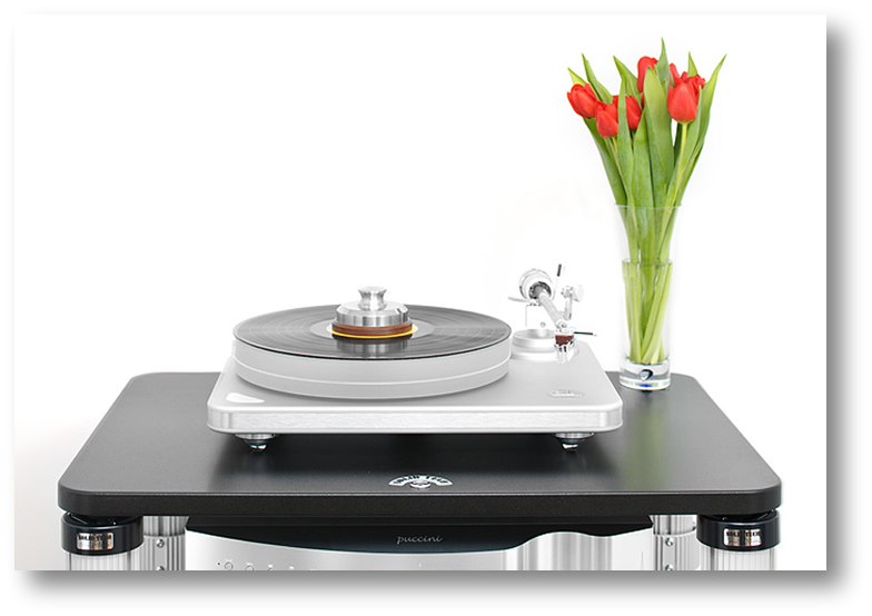 AudioZip - פטיפונים וסטריאו - מדף פטיפון Large לBlack Solid-Tech Rack Of Silence